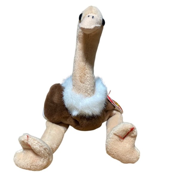 Ty | Toys | Ty Beanie Babies Stretch Ostrich Plush Stuffed Animal Hang ...